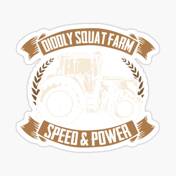 "Diddly Squat Farm Speed And Power Tractor Farmer" Sticker by Nailgun ...