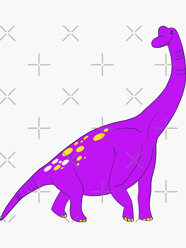 " Lovely Purple Brachiosaurus" Sticker for Sale by Hongseunghee | Redbubble