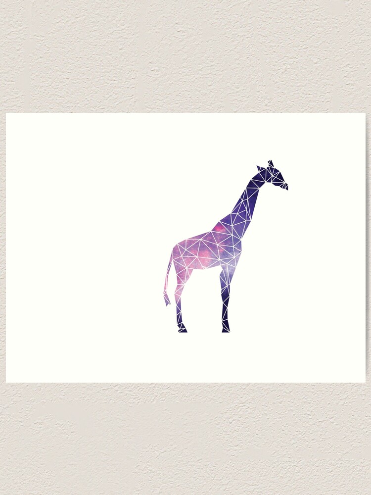 "Galaxy Geometric Giraffe" Art Print by smalltownnc | Redbubble