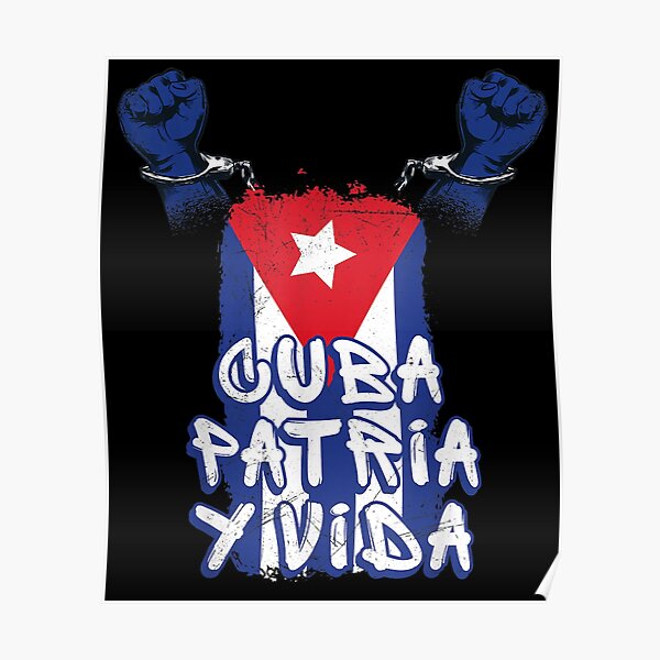 " Vida Cuba Libertad Freedom Patriotic Slogan Design" Poster for Sale ...
