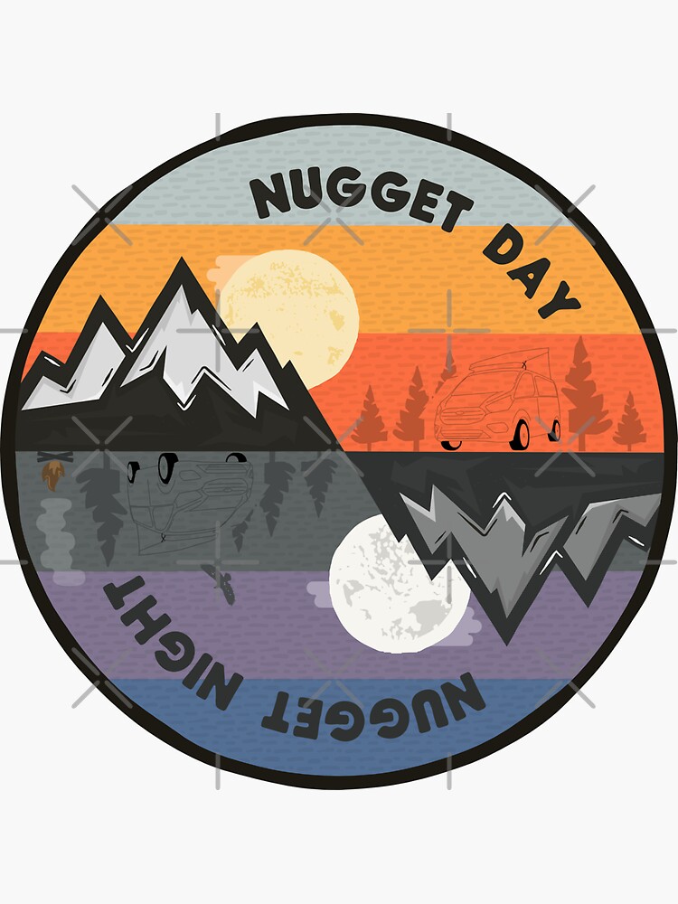 "Nugget Day and Night" Sticker for Sale by VanLifeUK | Redbubble