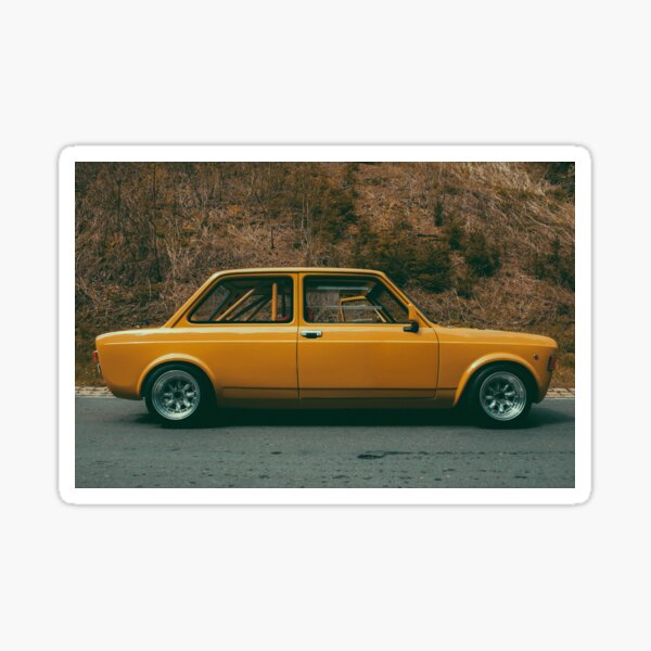 "Retro Old School Mustard Yellow car" Sticker for Sale by JoyforU ...