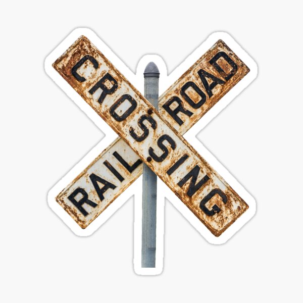 "Railroad Crossing" Sticker for Sale by Kadwell | Redbubble