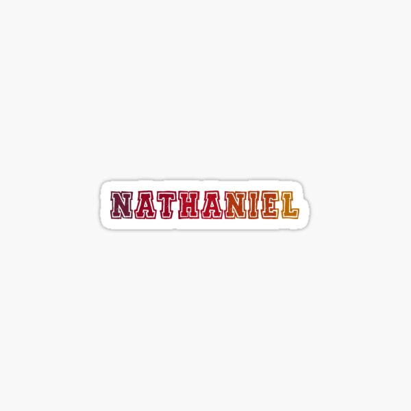 "NATHANIEL" Sticker for Sale by ruviogevio | Redbubble