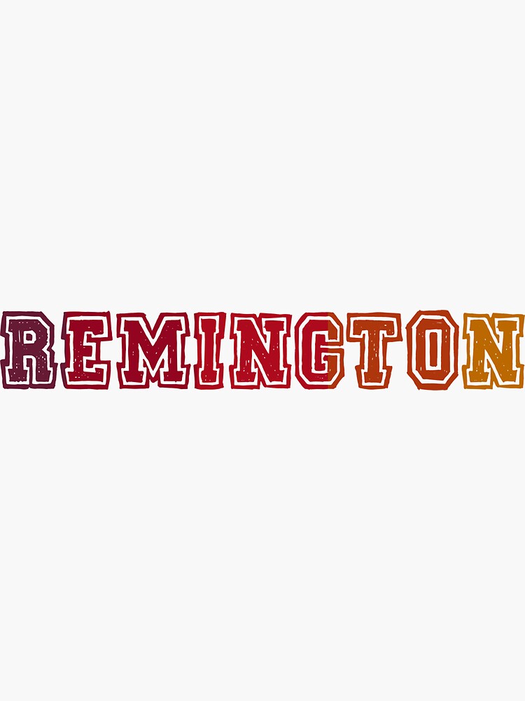 "REMINGTON" Sticker for Sale by ruviogevio | Redbubble