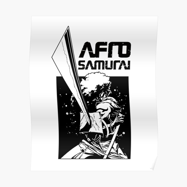 "Afro black samurai (v2)" Poster for Sale by Thomas8Design | Redbubble