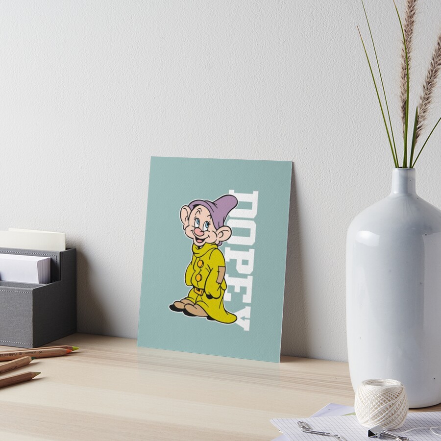 "Dopey Dwarf Cute Face I'm Dopey Disney 7" Art Board Print for Sale by ...