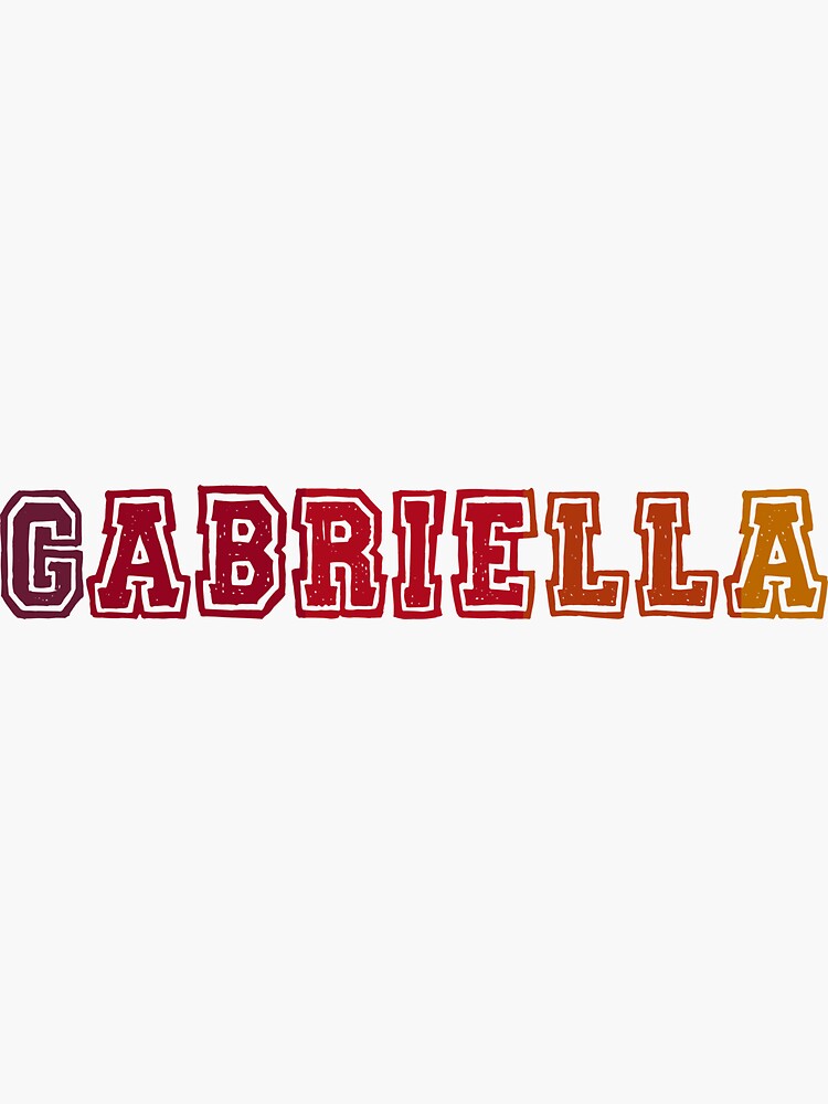 "GABRIELLA" Sticker for Sale by ruviogevio | Redbubble
