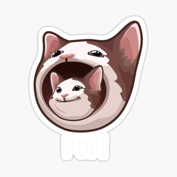 "Popcat !" Sticker for Sale by Djalane | Redbubble