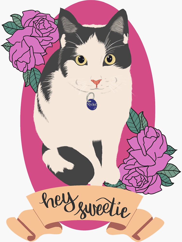 "Rocket kitty" Sticker for Sale by Seirski | Redbubble