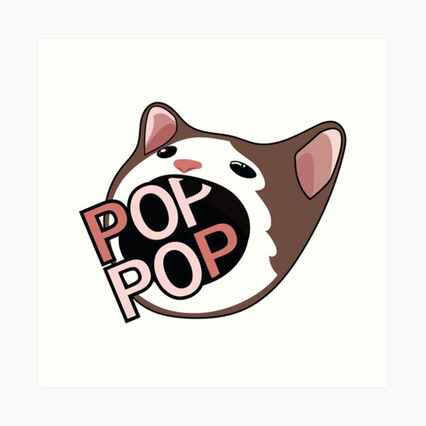 "PopCat / Popping Cat Meme / Pop Cat" Art Print for Sale by aymen ...
