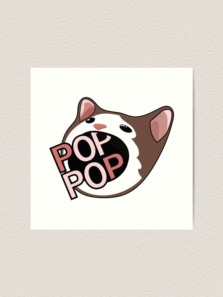 "PopCat / Popping Cat Meme / Pop Cat" Art Print for Sale by aymen ...