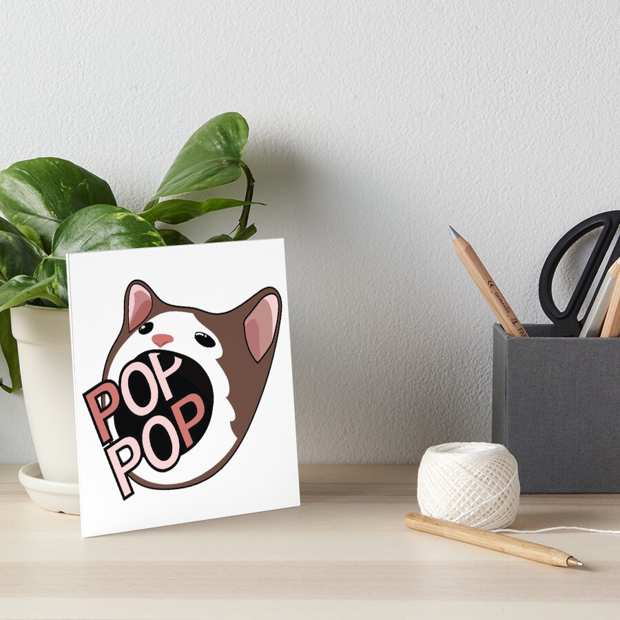 "PopCat / Popping Cat Meme / Pop Cat" Art Board Print for Sale by aymen ...