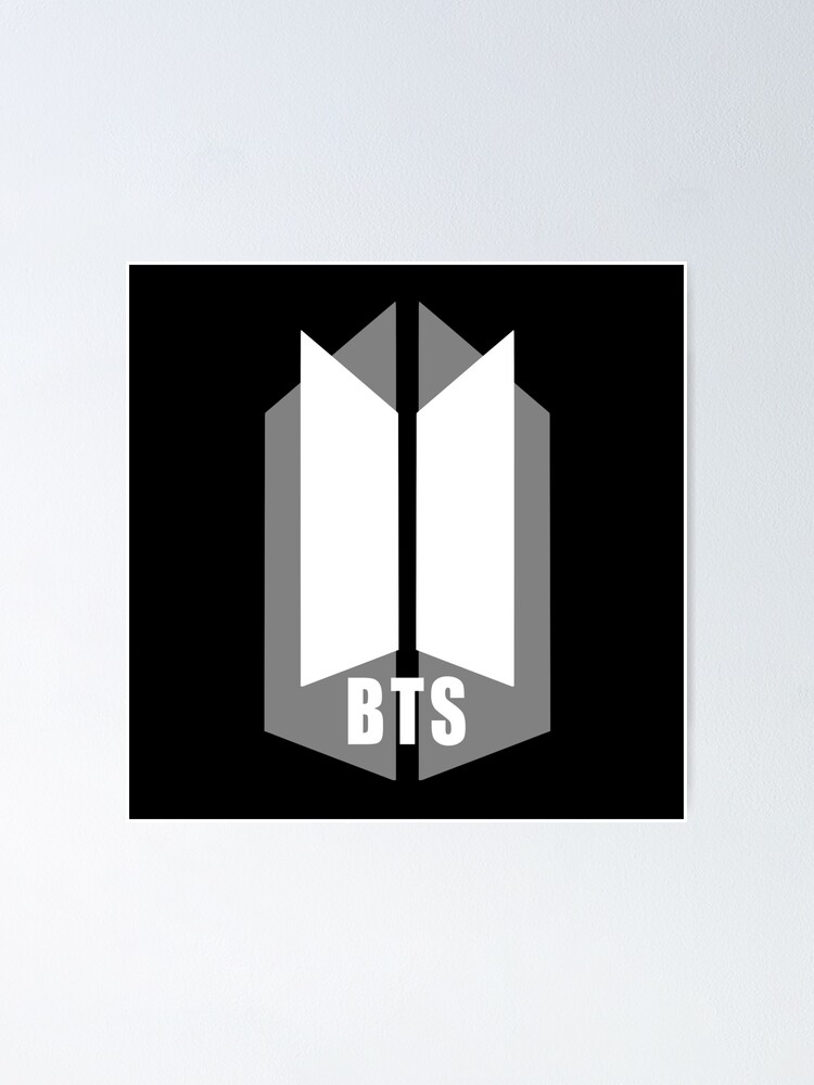 "BTS Army Logo Combined Shield, White and black" Poster for Sale by ...