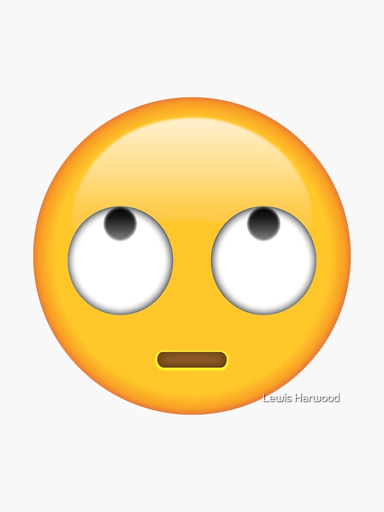 "Eye Roll" Sticker by NerdyArts | Redbubble