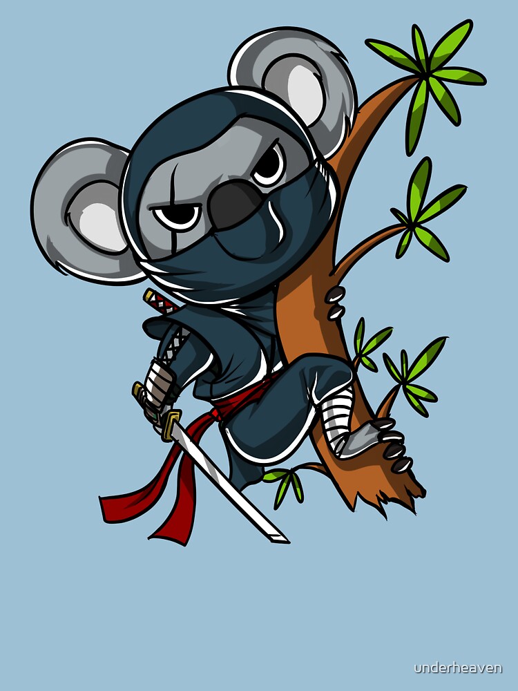"Koala Bear Ninja Samurai" T-shirt for Sale by underheaven | Redbubble ...