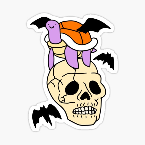 "Spooky Skull Turtle" Sticker for Sale by SaradaBoru | Redbubble