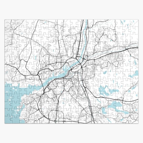 "Gothenburg City Map of Sweden - Circle" Jigsaw Puzzle for Sale by ...