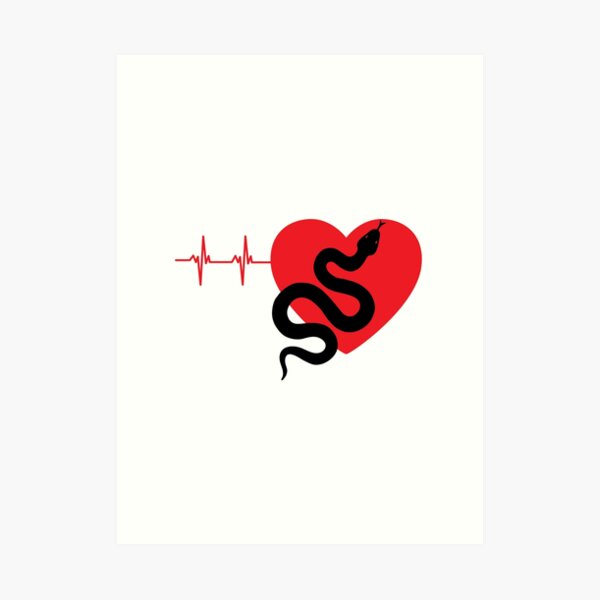 "Red heart pulse Python | Gift for Python keeper | Ball python owner ...