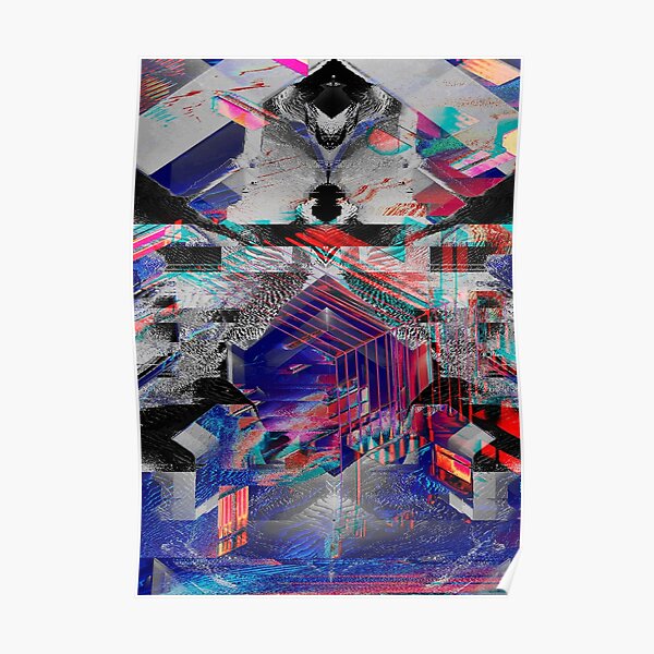 "Glitch Esque Inverted" Poster for Sale by SunshineProxy | Redbubble