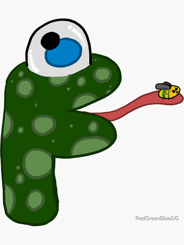 "Frogtastic F" Sticker for Sale by RedGreenBlueDG | Redbubble