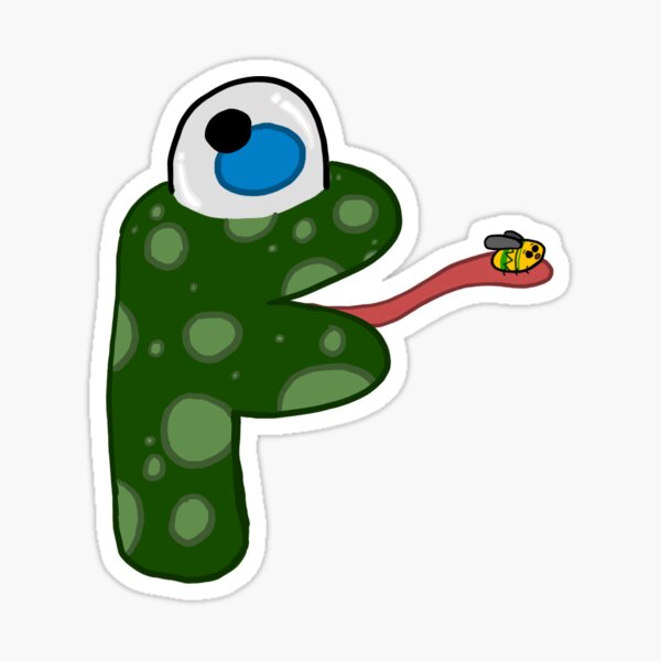 "Frogtastic F" Sticker for Sale by RedGreenBlueDG | Redbubble