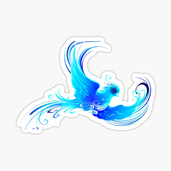 "Blue phoenix" Sticker by Elton2021 | Redbubble
