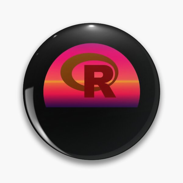 "R programming language R logo" Pin for Sale by Birdhead | Redbubble