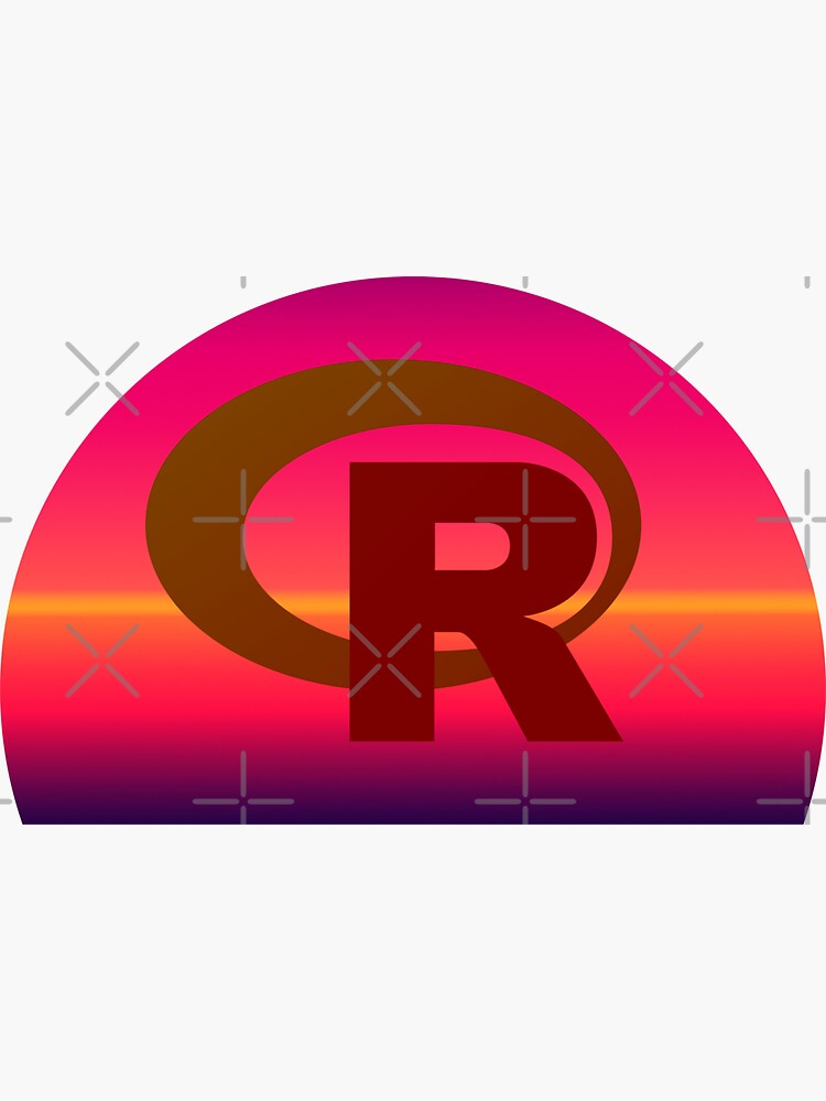 Pegatina «R lenguaje de programación R logo» de Birdhead | Redbubble