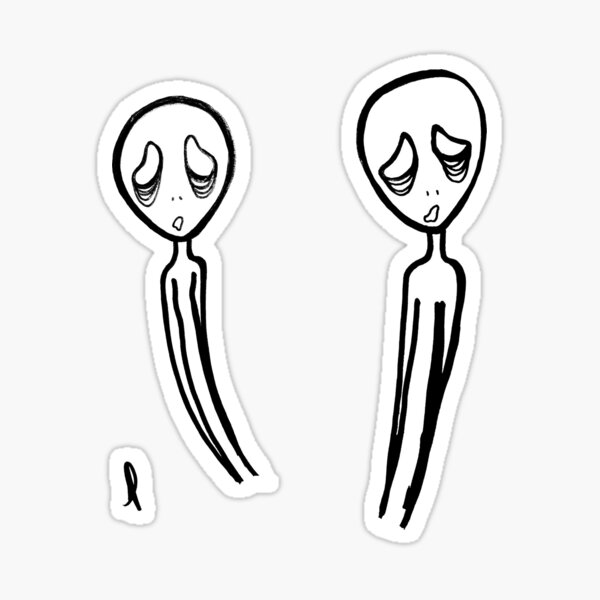 "Sad Ghosts" Sticker for Sale by mandarinjean | Redbubble