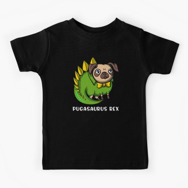 "Pug Dog T-Rex Dinosaur Pugasaurus" Kids T-Shirt for Sale by ...