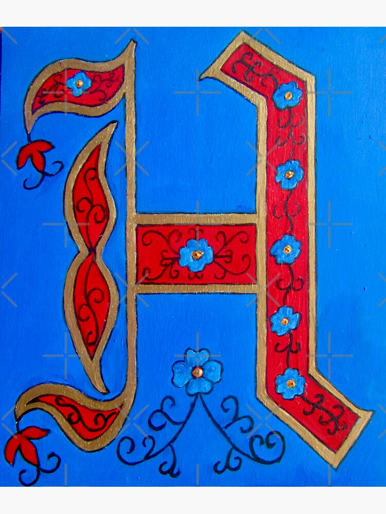 "Medieval Letter "H"" Sticker for Sale by Shulie1 | Redbubble
