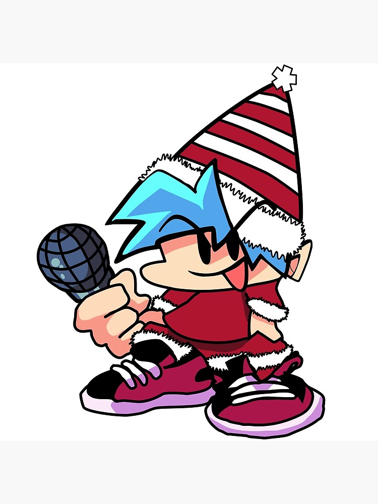 "FNF Boyfriend Christmas" Poster by Sticker-Flix | Redbubble