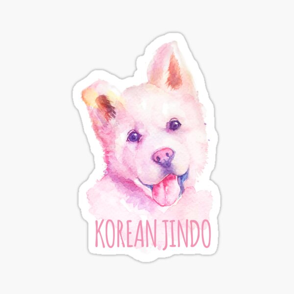 "Korean Jindo" Sticker for Sale by Leiratorii | Redbubble
