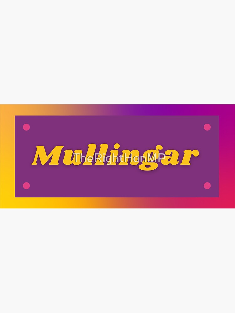 "Mullingar logo" Sticker for Sale by TheRightHonMP | Redbubble