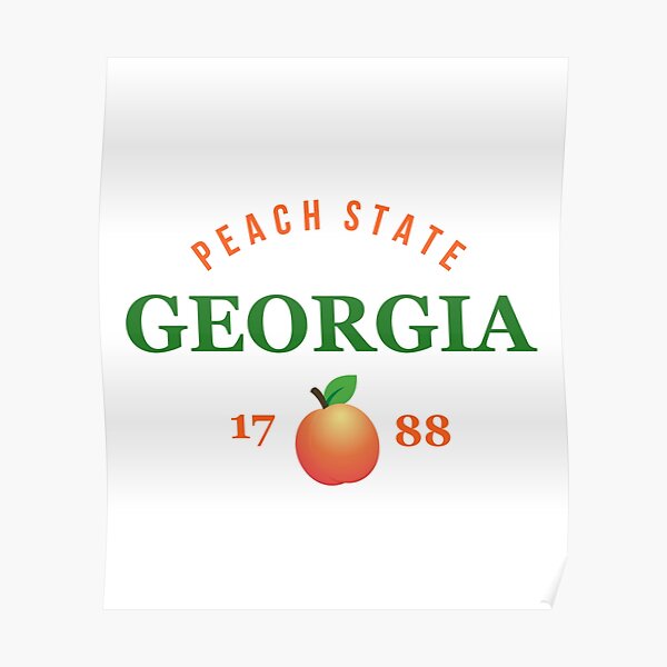 "Georgia Pride Flag Native Home Peaches Peach State " Poster for Sale ...