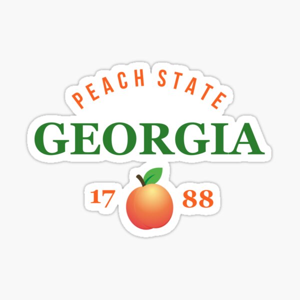 "Georgia Pride Flag Native Home Peaches Peach State " Sticker for Sale ...