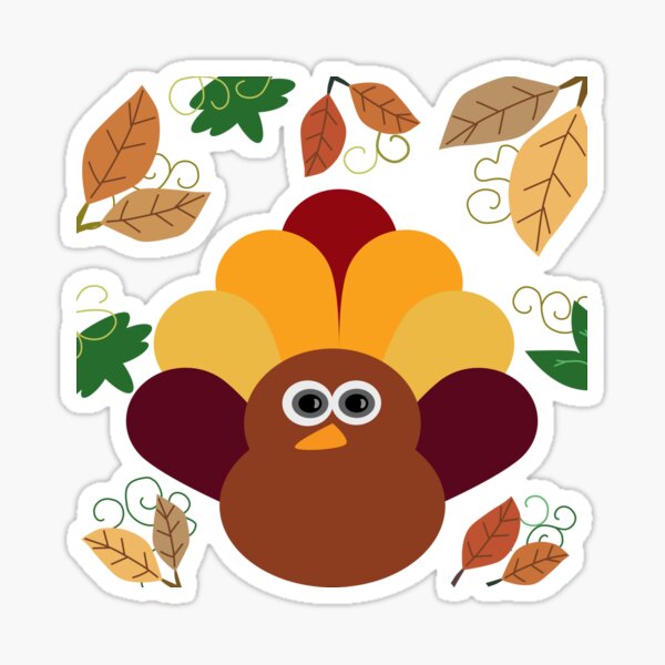 "Thanksgiving Turkey" Sticker for Sale by umeimages | Redbubble