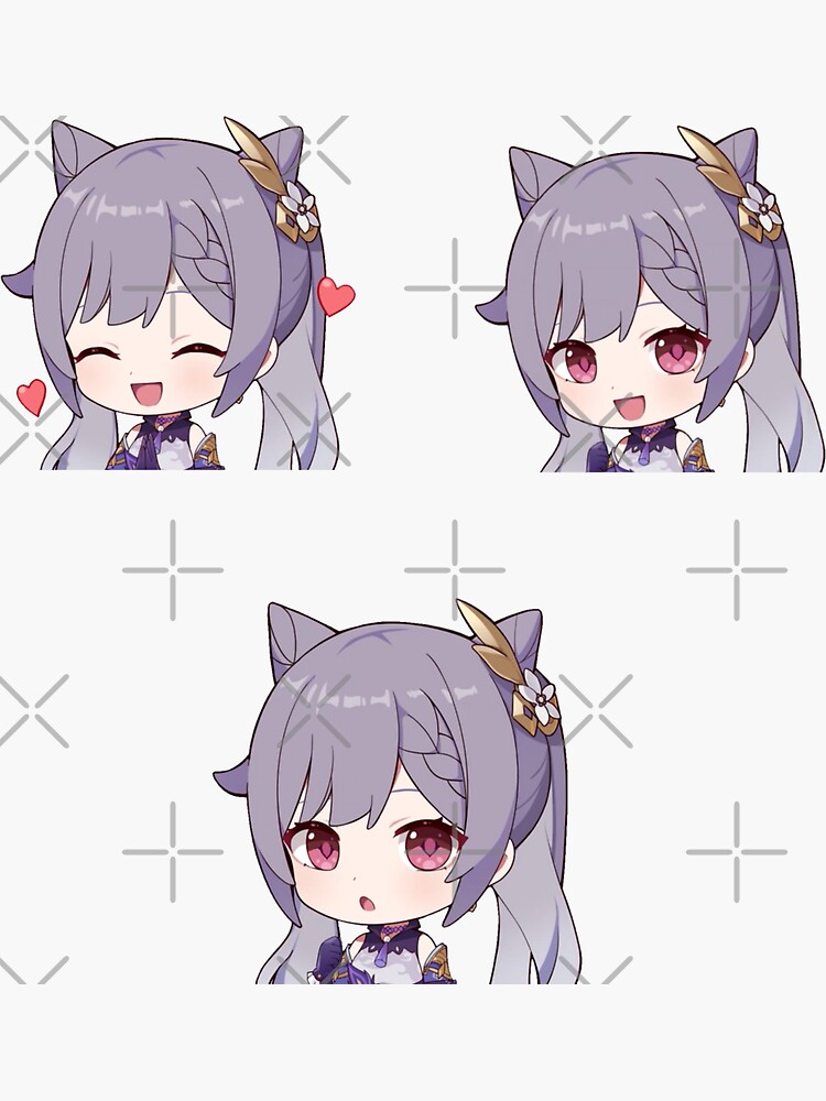 "Keqing - Genshin Impact" Sticker by Aka-Hanako | Redbubble