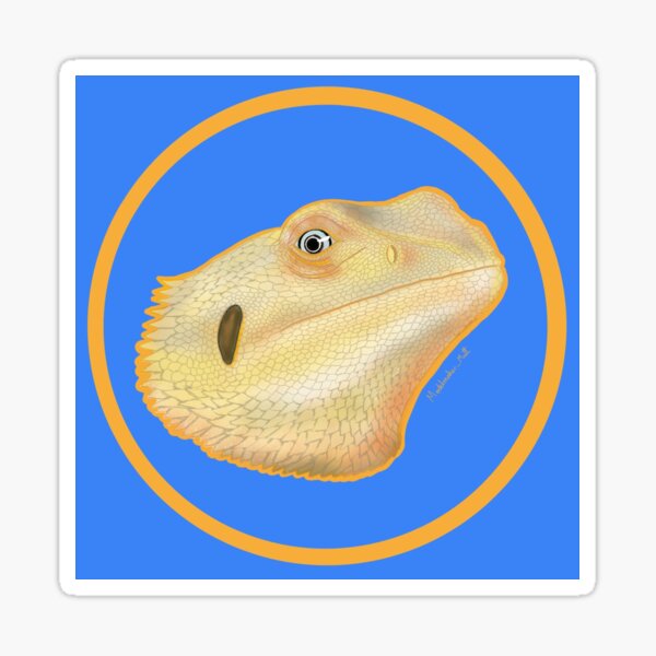 "Larry the Bearded Dragon" Sticker for Sale by Modelmaker-Matt | Redbubble