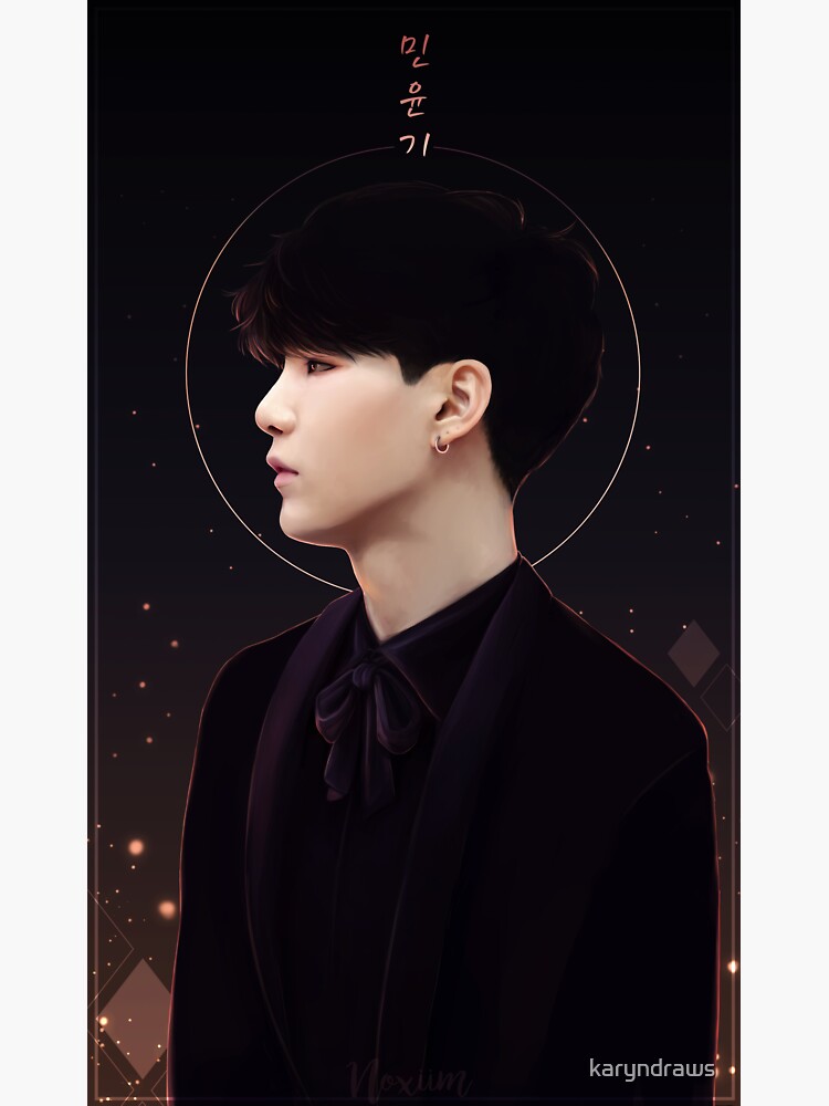 "Min Yoongi" Sticker for Sale by karyndraws | Redbubble