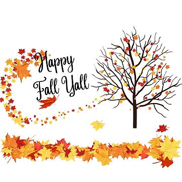 "Happy Fall Yall 2021.Happy first day of fall" Sticker for Sale by THE ...