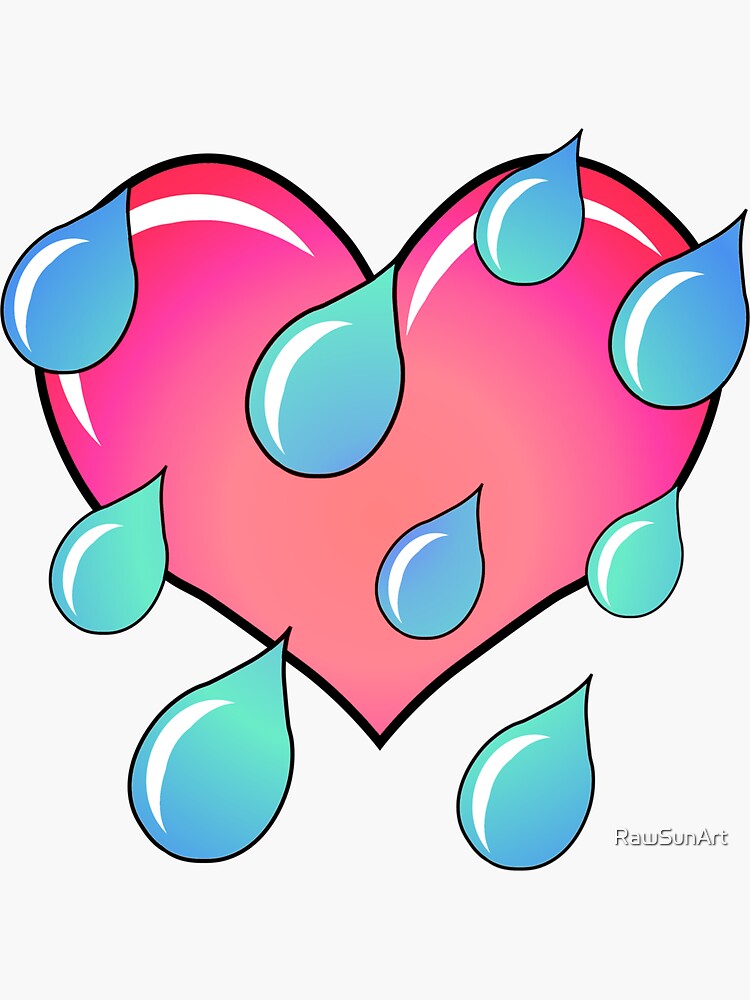 "Weeping Heart" Sticker for Sale by RawSunArt | Redbubble