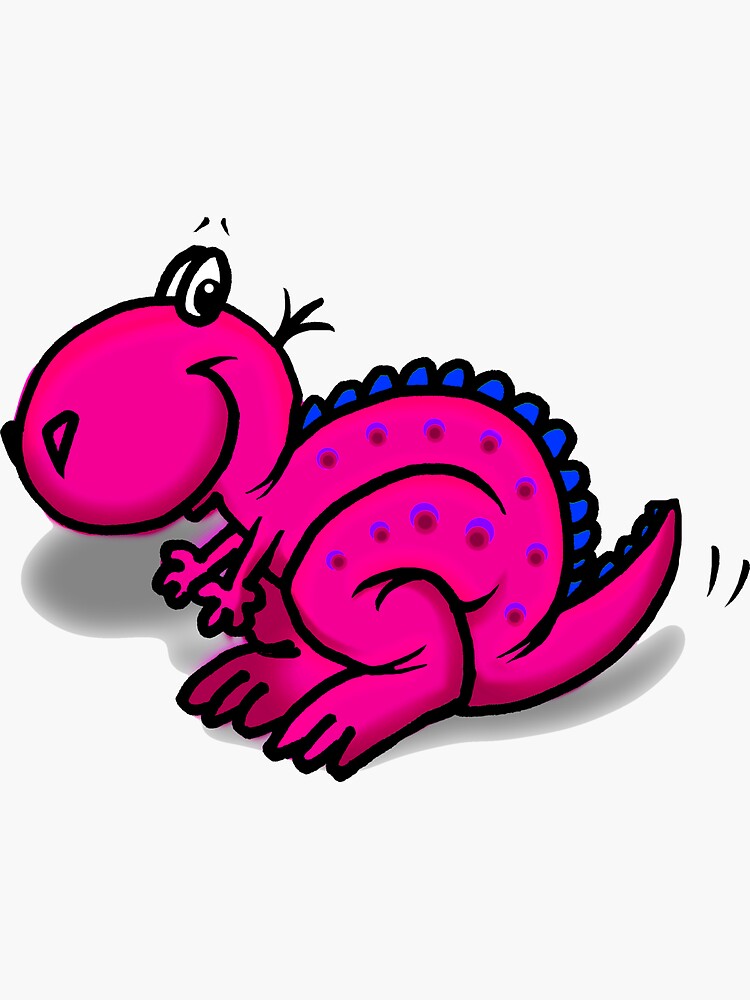 "Dino-Myte Cute Baby T-Rex PURPLE" Sticker by stormbug1960 | Redbubble