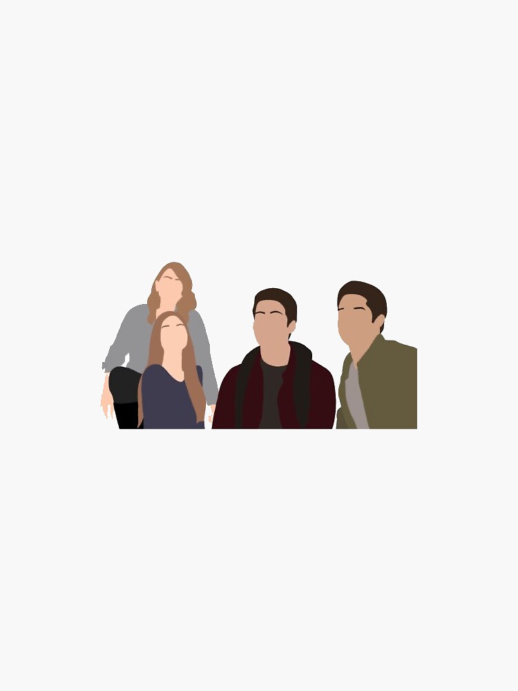 "Scott, Stiles, Lydia and Malia" Sticker for Sale by WaveyxVsco | Redbubble