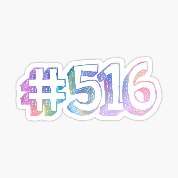 "#516" Sticker for Sale by jas2196 | Redbubble