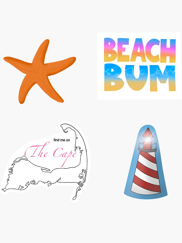 "Cape Cod Sticker Pack" Sticker for Sale by GinaStanizzi | Redbubble