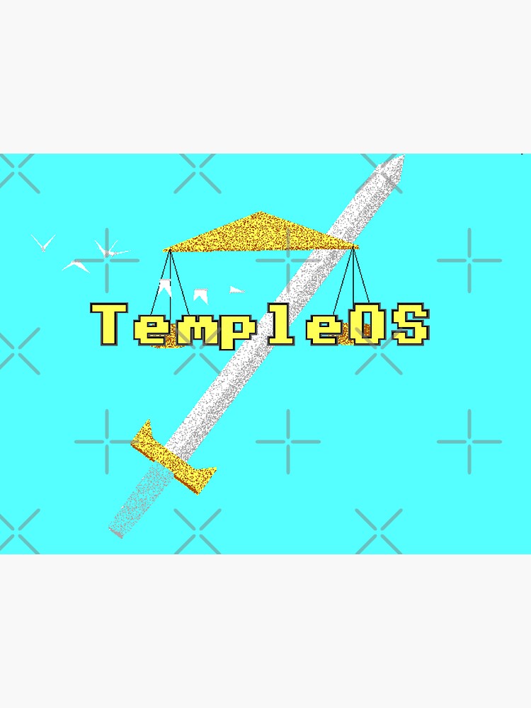 "TempleOS forever" Sticker for Sale by ACTUALVIOLENCE | Redbubble