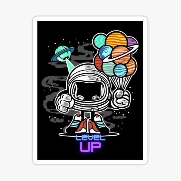 "level up" Sticker for Sale by fadellll | Redbubble