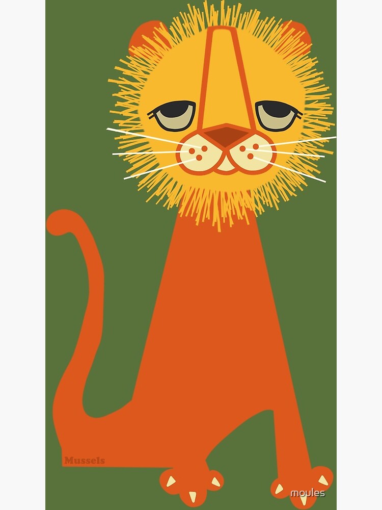 "Vintage Lion - 70's Lion - Retro Lion - Cartoon" Art Print for Sale by ...